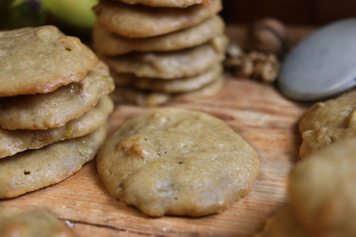Soft Cookies: Vegane Bananen-Walnuss-Kekse - brokkolibastards